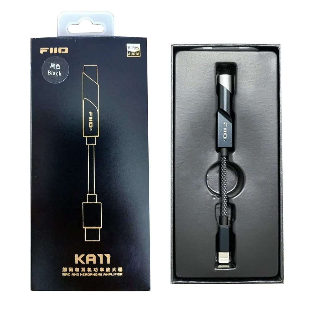 FiiO KA11 DAC and Headphone Amplifier (Lightning, Black) for Smartphone ...