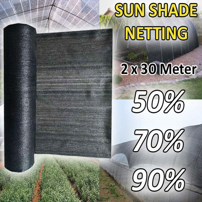 1/2 Meter X 30 Meter Black Sun Shade Netting UV Resistant Shading ...