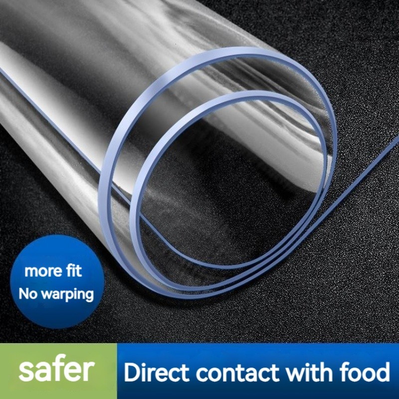 PVC soft glass table mat Transparent tablecloth Waterproof anti-scald ...