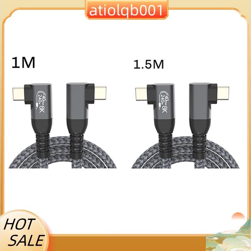 USB 4 90 Degree Angle Cable 40Gbps USB4 Elbow Type C Data Transfer Cable USB C PD240W Fast ...