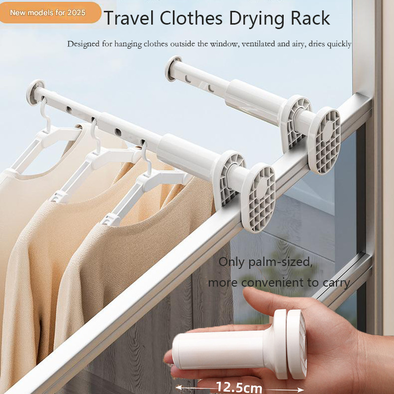 Travel clothes drying rack Folding Clothes Hanger Rack Window Clothes ...