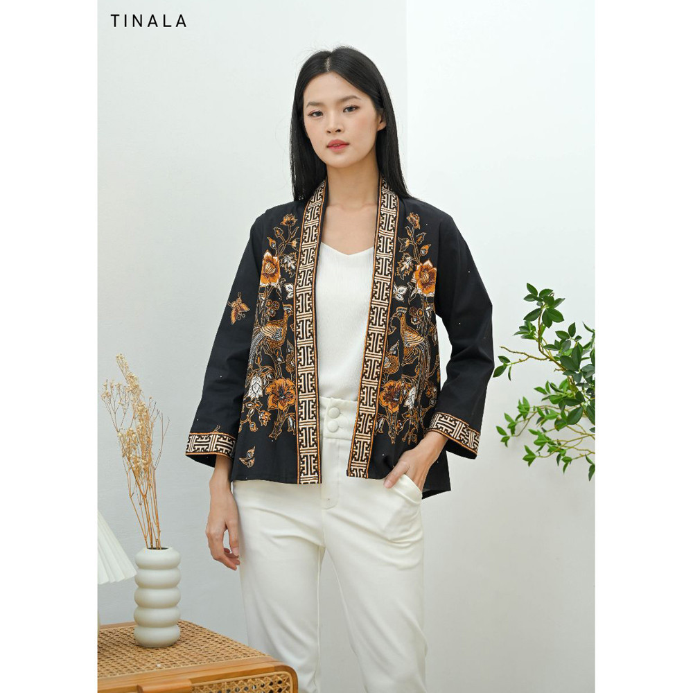 KATUN HITAM Evercloth Tinala Women's Batik Blazer Outer Batik Female ...