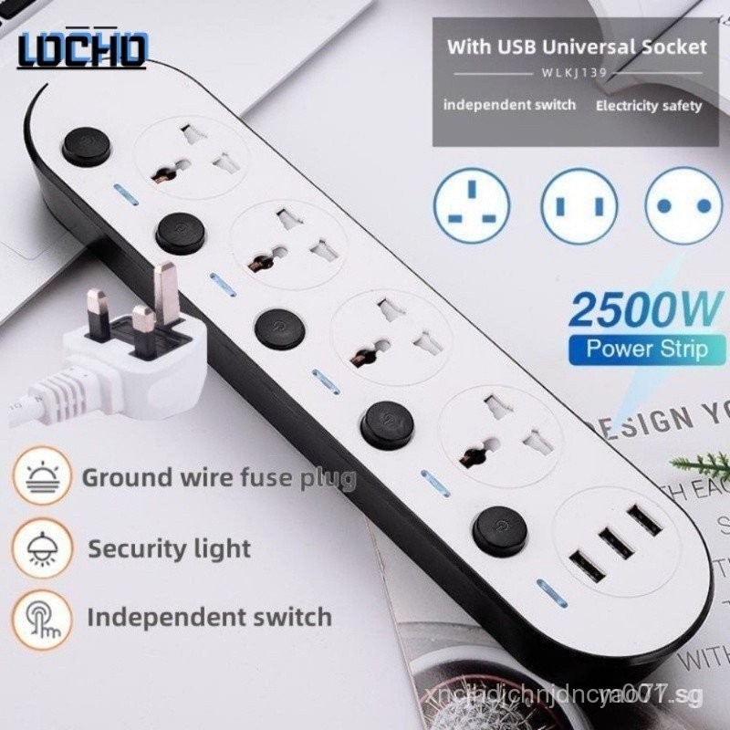 Ready Stock UK Plug power socket expansion multi-functional household ...