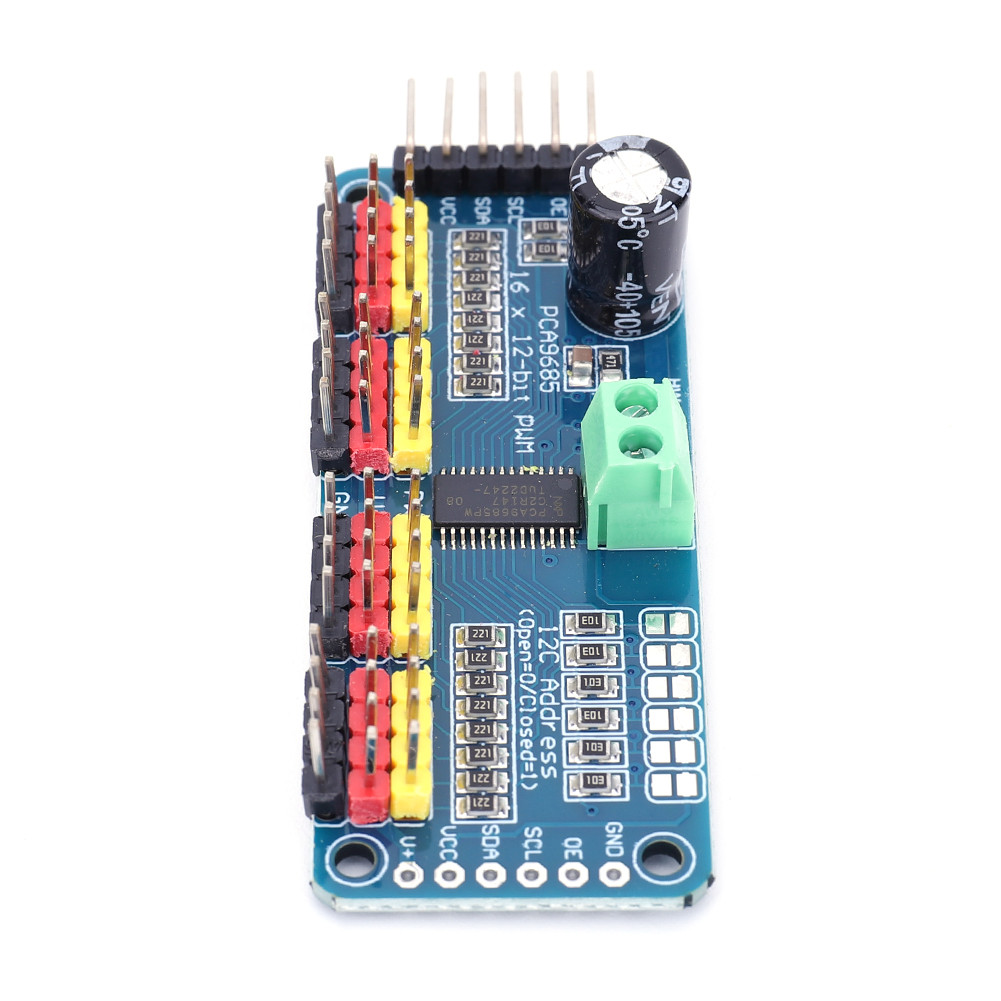 PCA9685 PWM Servo Driver Board IIC Interface 16 Channel 12-Bit PWM Servo Motor Shield Driver for ...