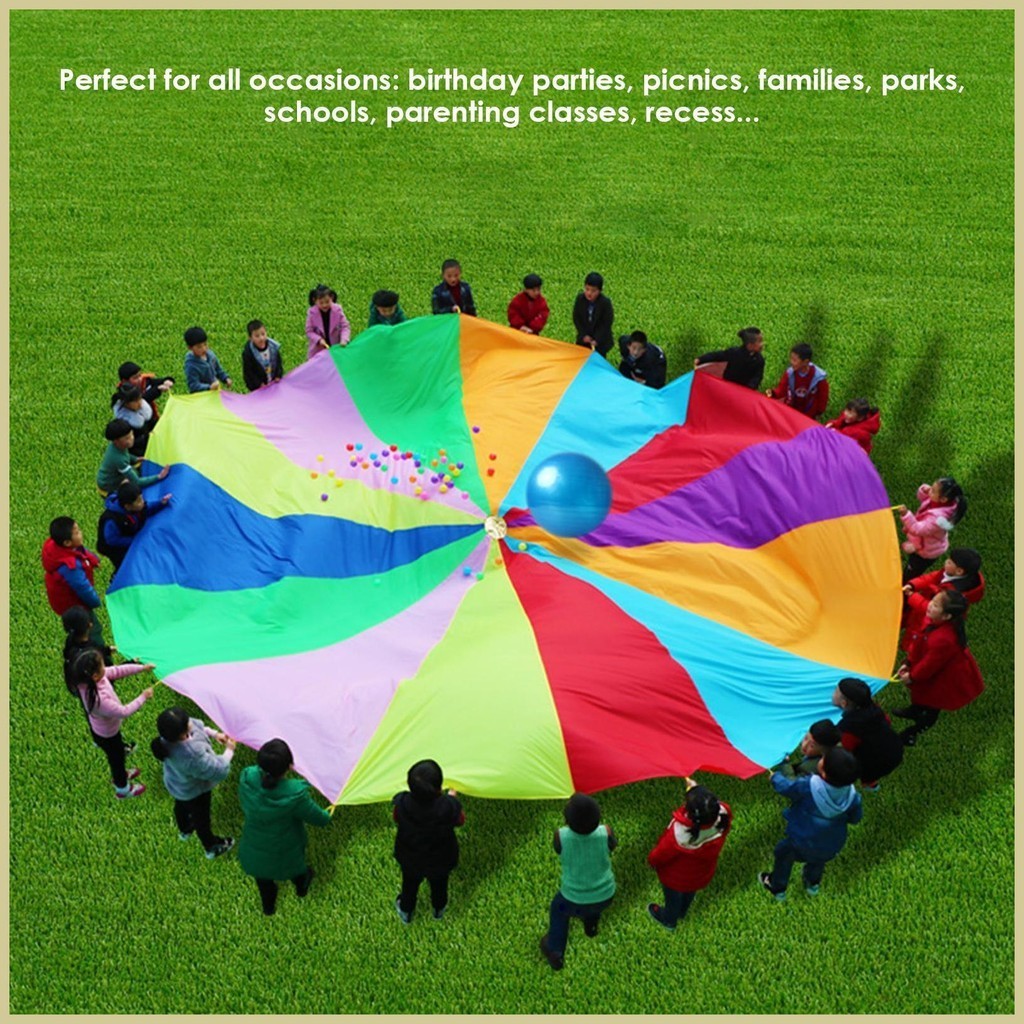 Parachute Toys Play Parachute Rainbow Parachute Toy Tent Game for ...
