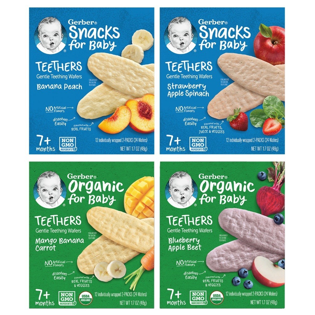 Gerber Teethers Gentle Teething Wafers (7m+) | Shopee Singapore