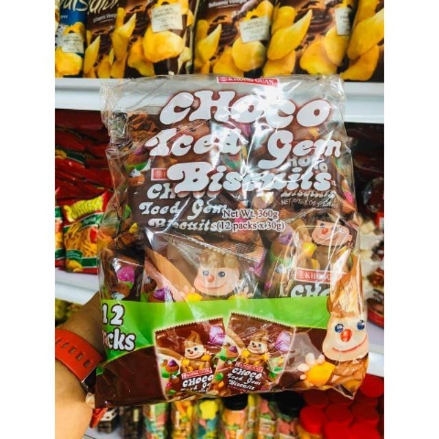 ICED & CHOCO GEM BISCUITS (12pack Inside) | Shopee Singapore