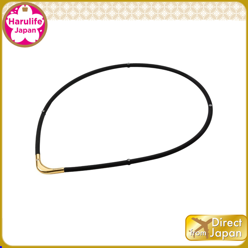 PHITEN Necklace RAKUWA Magnetic Titanium Necklace S-|| Black / Gold ...