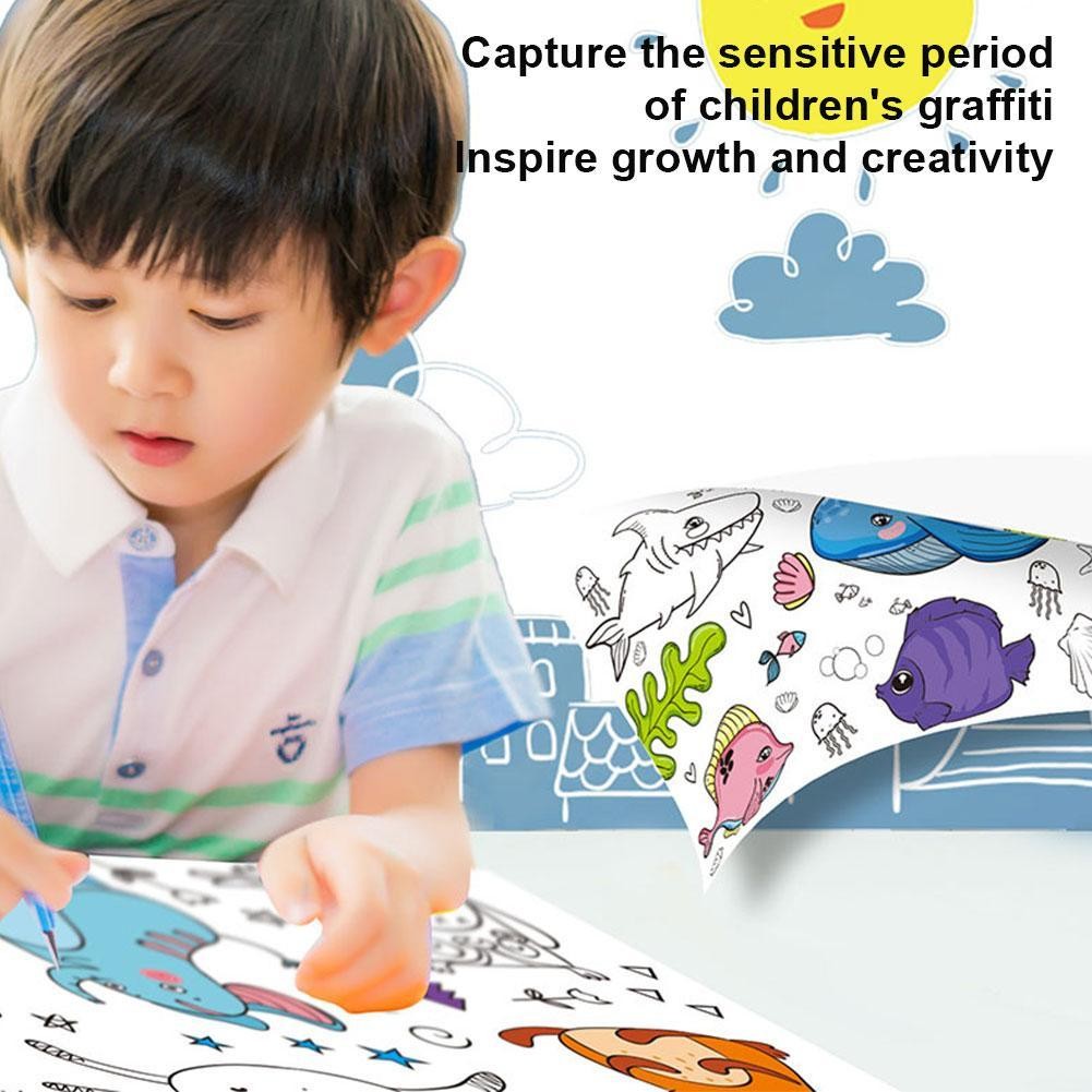 Drawing Roll 3m Kids Coloring Roll Painting Rolls Drawing Roll Graffiti ...