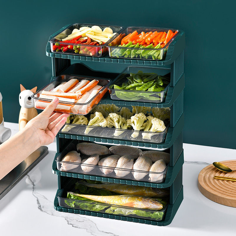 Multi-layer Kitchen Tray Storage Stackable Home Hot Pot Multi ...