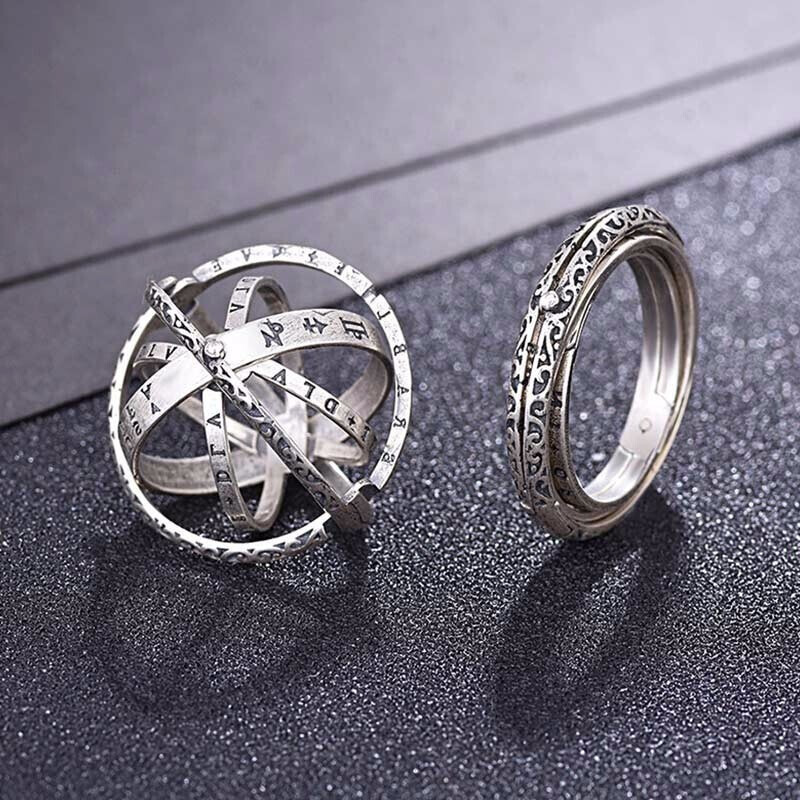 Transforming Astronomical Sphere Ring for Men Flip Transforming Cosmic ...