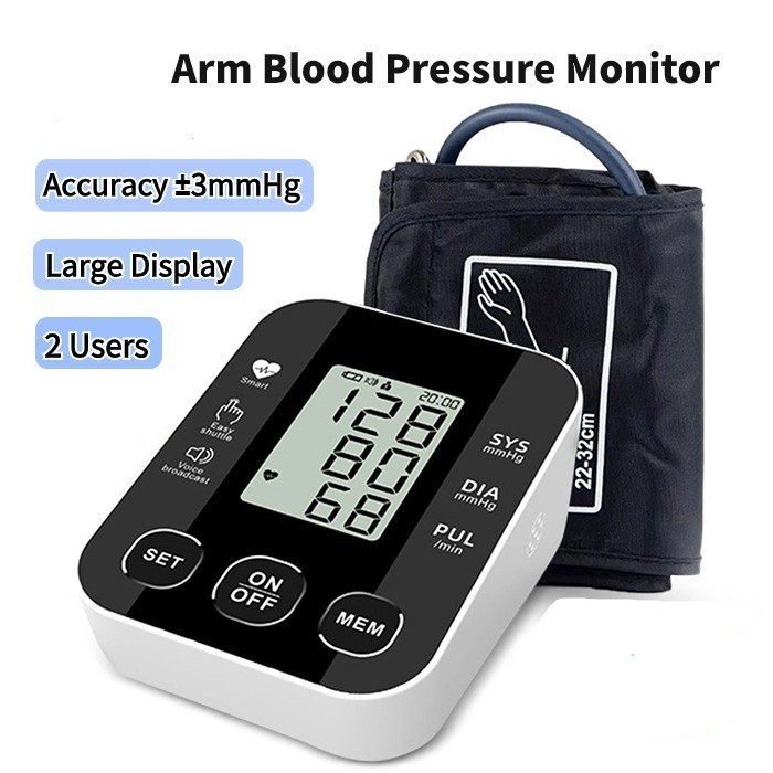 Blood Pressure Sphygmomanometer Digital Heartbeat Detector with Cuff ...