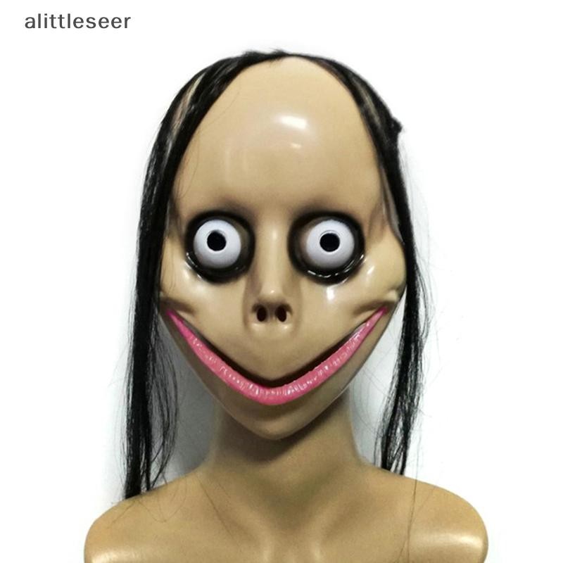 EE New Halloween Horror With Long Hair Mask Funny Mask V-shaped Mouth ...