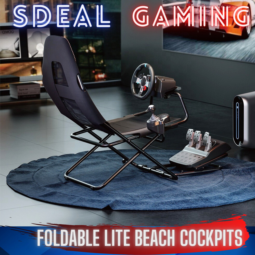 [NEW] SDEAL FOLDABLE BEACH SIM RACING SOLID STEEL COCKPITS FOR LOGITECH ...