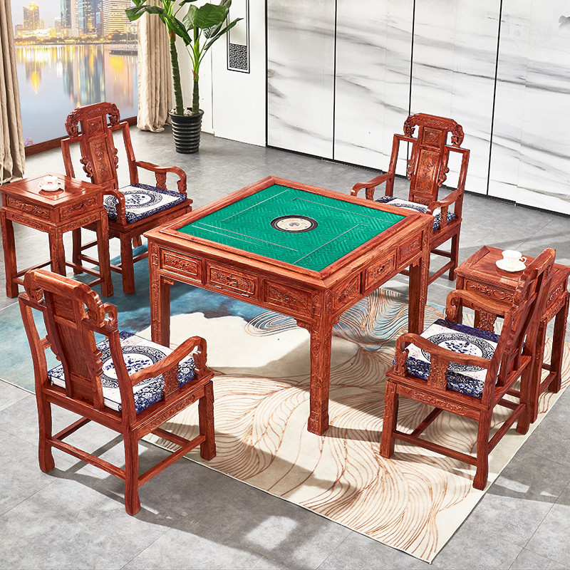 Rosewood Mahjong Table Dining Table Dual-use Hedgehog Purple Sandalwood ...