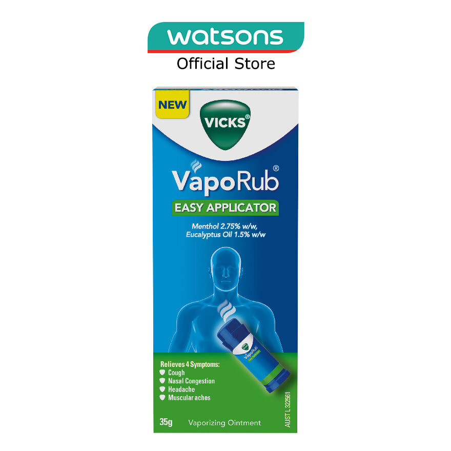 VICKS Vaporub Easy Applicator Topical Ointment For Cough And Cold ...