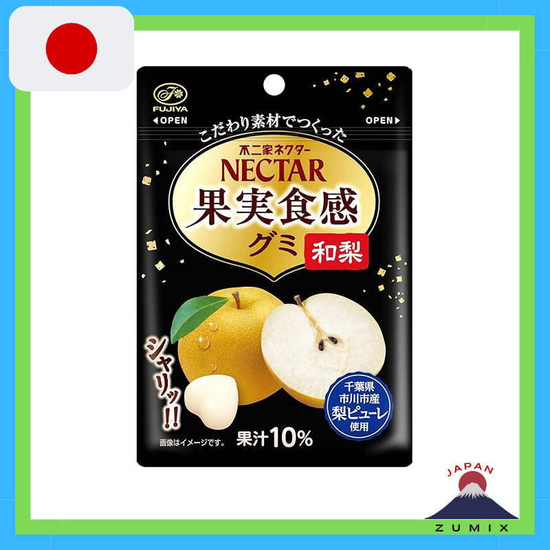 Fujiya Nectar Fruit Texture Gummies (Japanese Pear) 48g x 10 bags ...