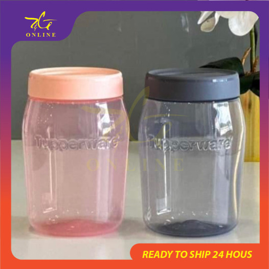 Tupperware 1.5L Universal Jar Light Peach Rose Gold Pink Grey Gray ...