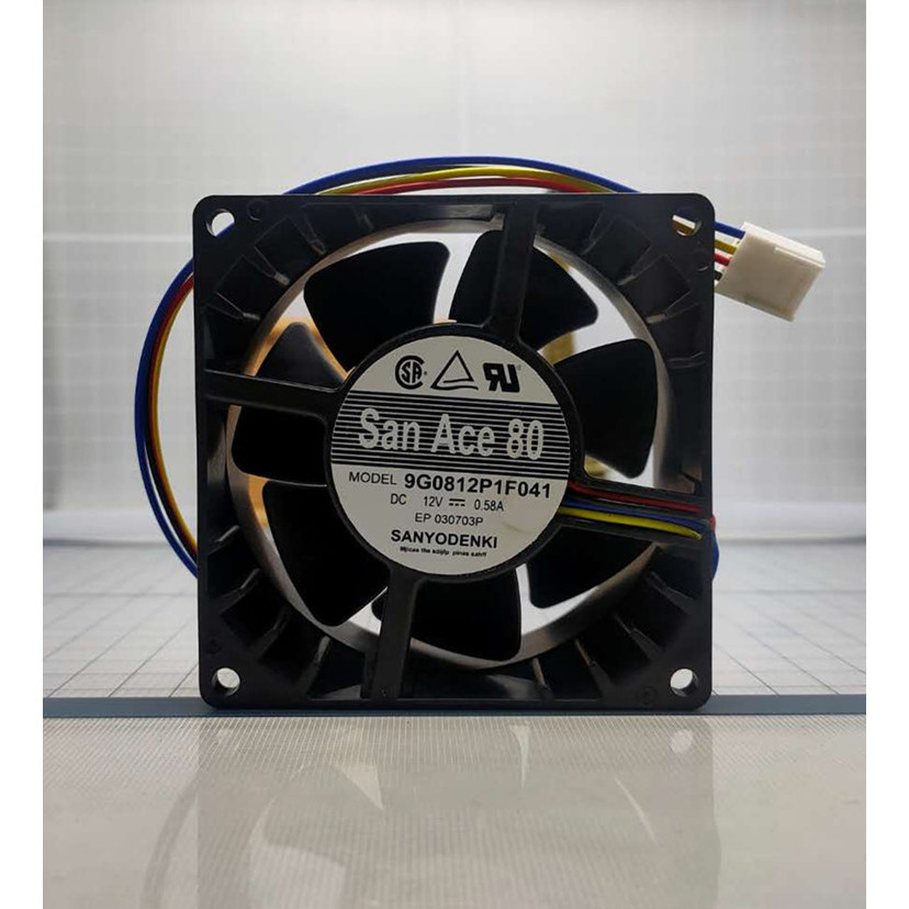 Sanyo 8038 12V 8CM 4 Pin/Wire PWM Temperature Control Server Violent ...