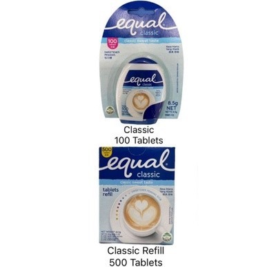 Equal Classic Sweetener 100 Tablets/Tablets Refill 500's | Shopee Singapore