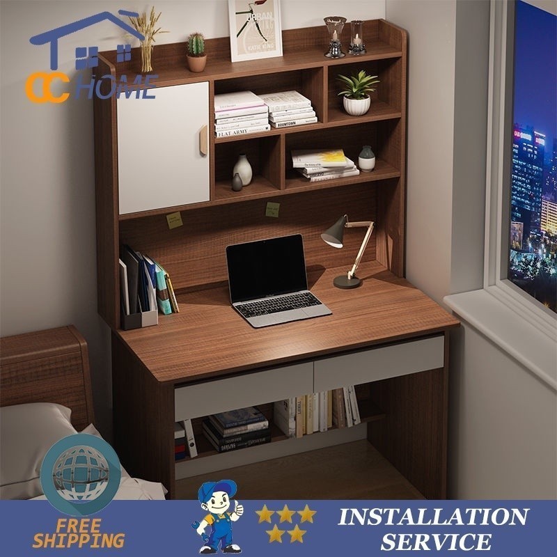 CL Study Table with Drawer Computer Desk with Bookshelf Combination One ...