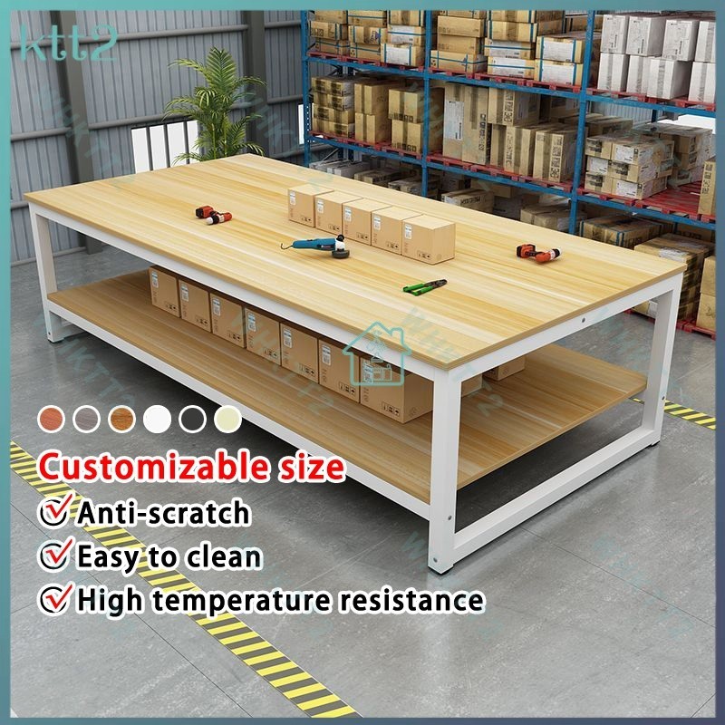 Workbench Double-layer express packing table packing table assembly ...