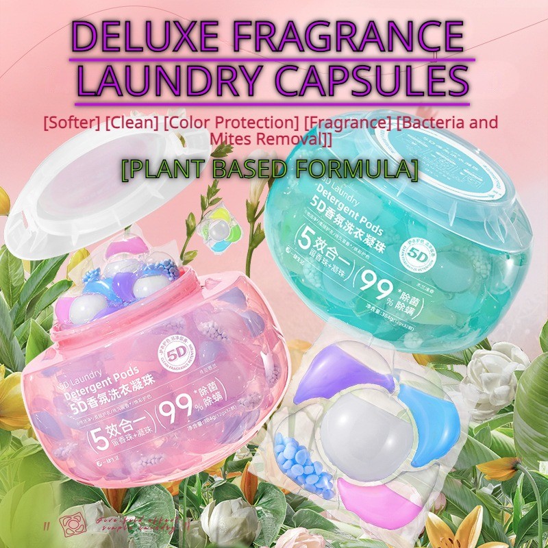 12g Deluxe Laundry Capsule 32 Capsules Pod Effective Cleaning Fragrance ...