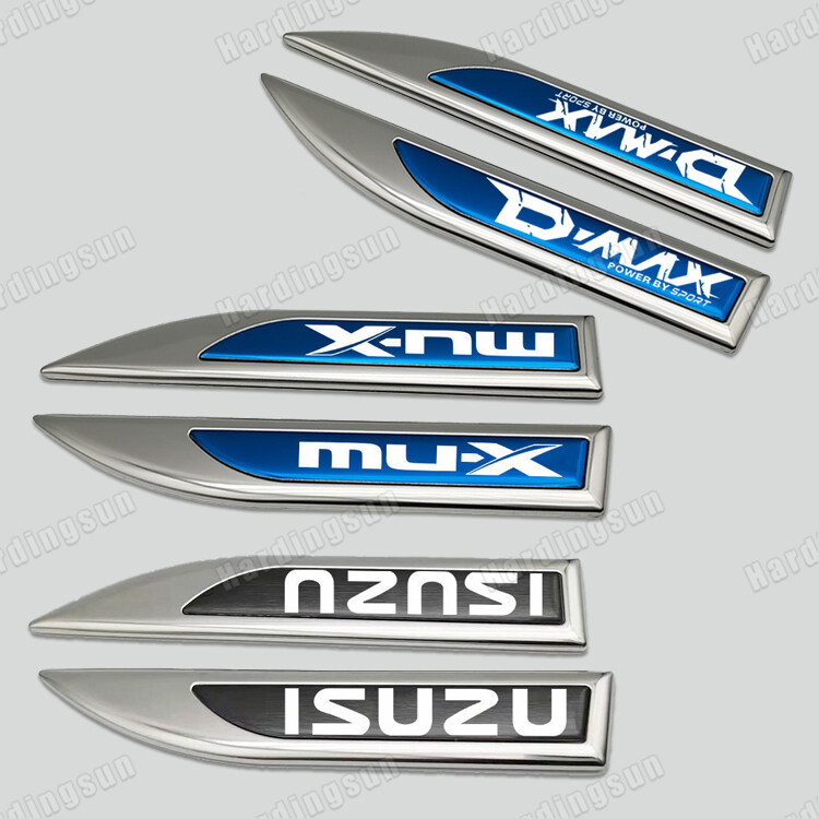 2 PCS ISUZU Metal Sticker Car Side Fender Sign Emblem Sticker For ISUZU ...