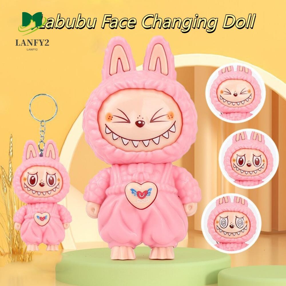 ALANFY Labubu Face Makeup Toy, 3 Facial With Keychain Labubu Face ...