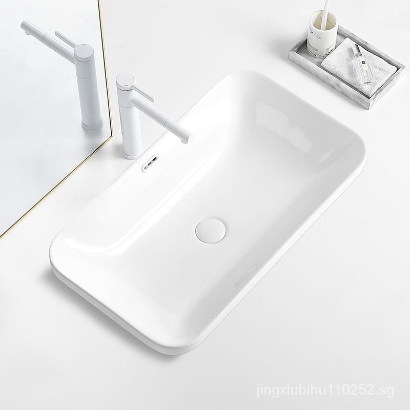 Semi-Hanging Wash Basin Ceramic Mid-Basin Semi-Embedded Balcony ...