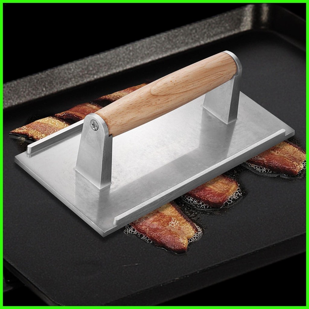 Griddle Press Bacon Steak Press Cast Iron Grill Press Meat Weight Press ...