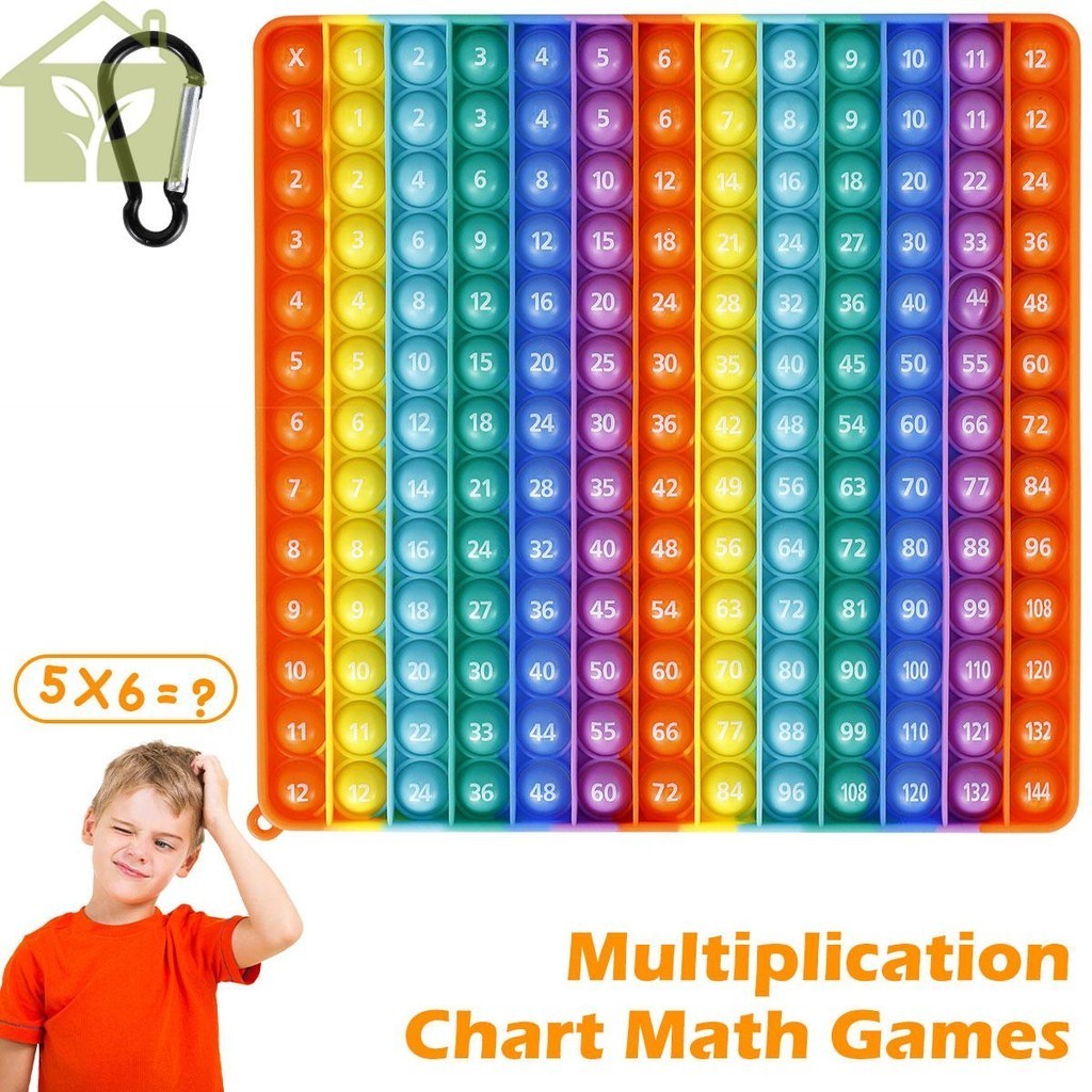 Multiplication Chart Math Games Pop Toys 12x12 Multiplication Table ...