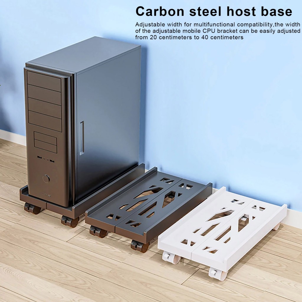 Adjustable Cpu Stand Computer Tower Stand 360 Degree Swivel Wheels Cpu ...