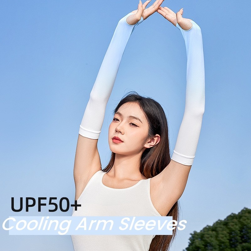 Summer Unisex Cycling Sleeve Cooling Arm Sleeves Anti-sunburn Sunscreen ...