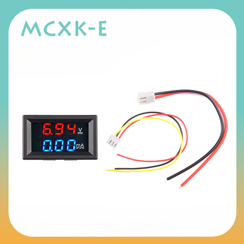 DC 0-100V 10A Digital Voltmeter Ammeter Dual Display Voltage Detector ...