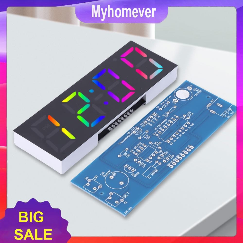 4 Digit DIY LED Digital Clock Kit Electronic Clock Kit for Soldering ...