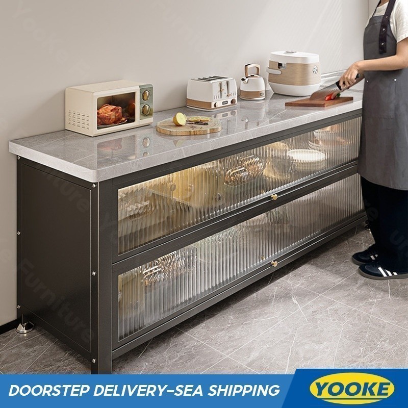 YooKeKitchen Cabinet Rust Proof Kitchen Shelf Carbon Steel Floor ...