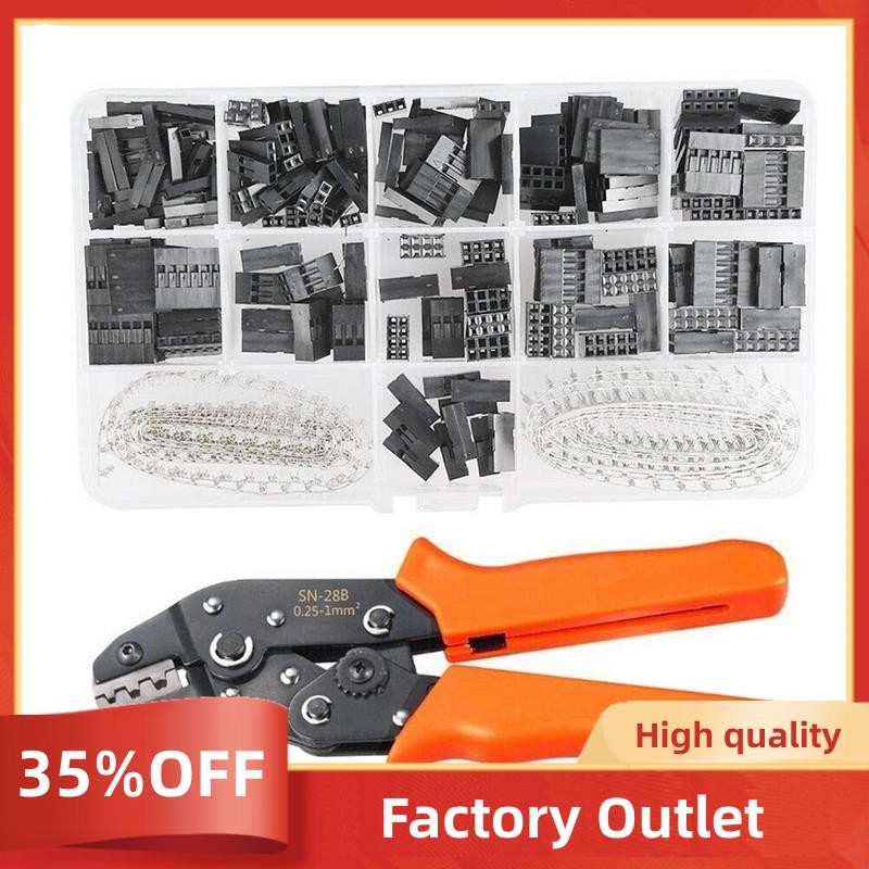 620Pcs Dupont Connector Kit with Wire Crimper Plier 2.54Mm Pitch 1/2/3/4/5/6 Pin JST SM and 2.54 ...