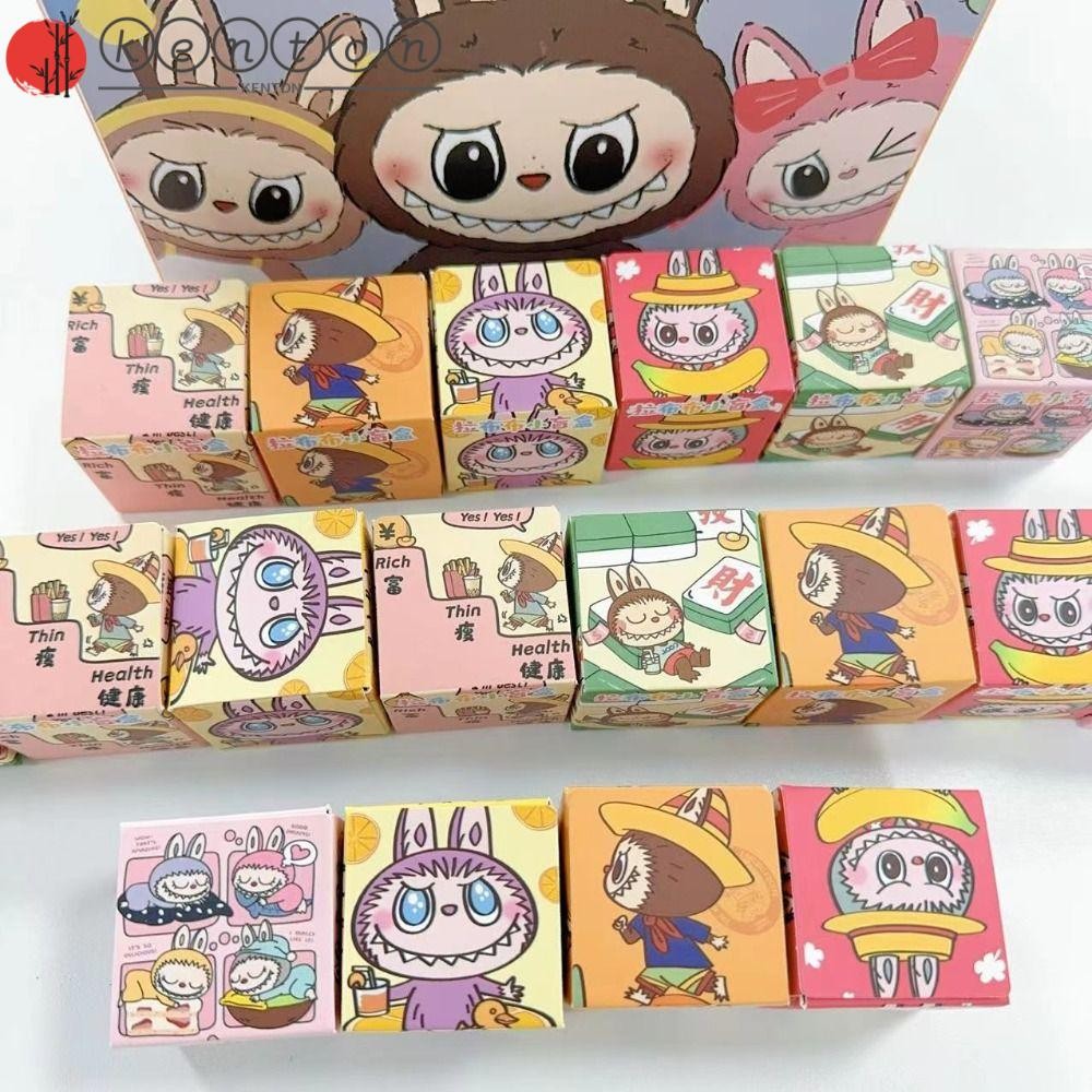 KENTON 48Pcs/set Mini Labubu Model, DIY Crafts Cartoon Labubu Figurines ...