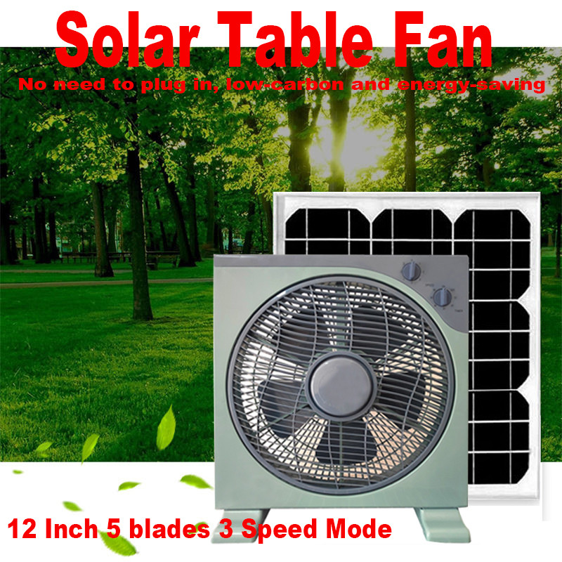 New Solar big fan Solar electric fan Ultra Strong Floor Stand Fan 12 ...