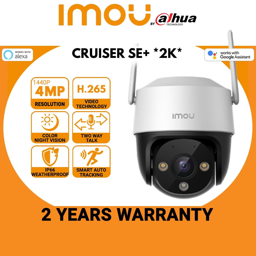Imou Cruiser SE+ 4MP/QHD 2K Pan/Tilt 360 Degree Color Night Vision CCTV Camera | Shopee Singapore