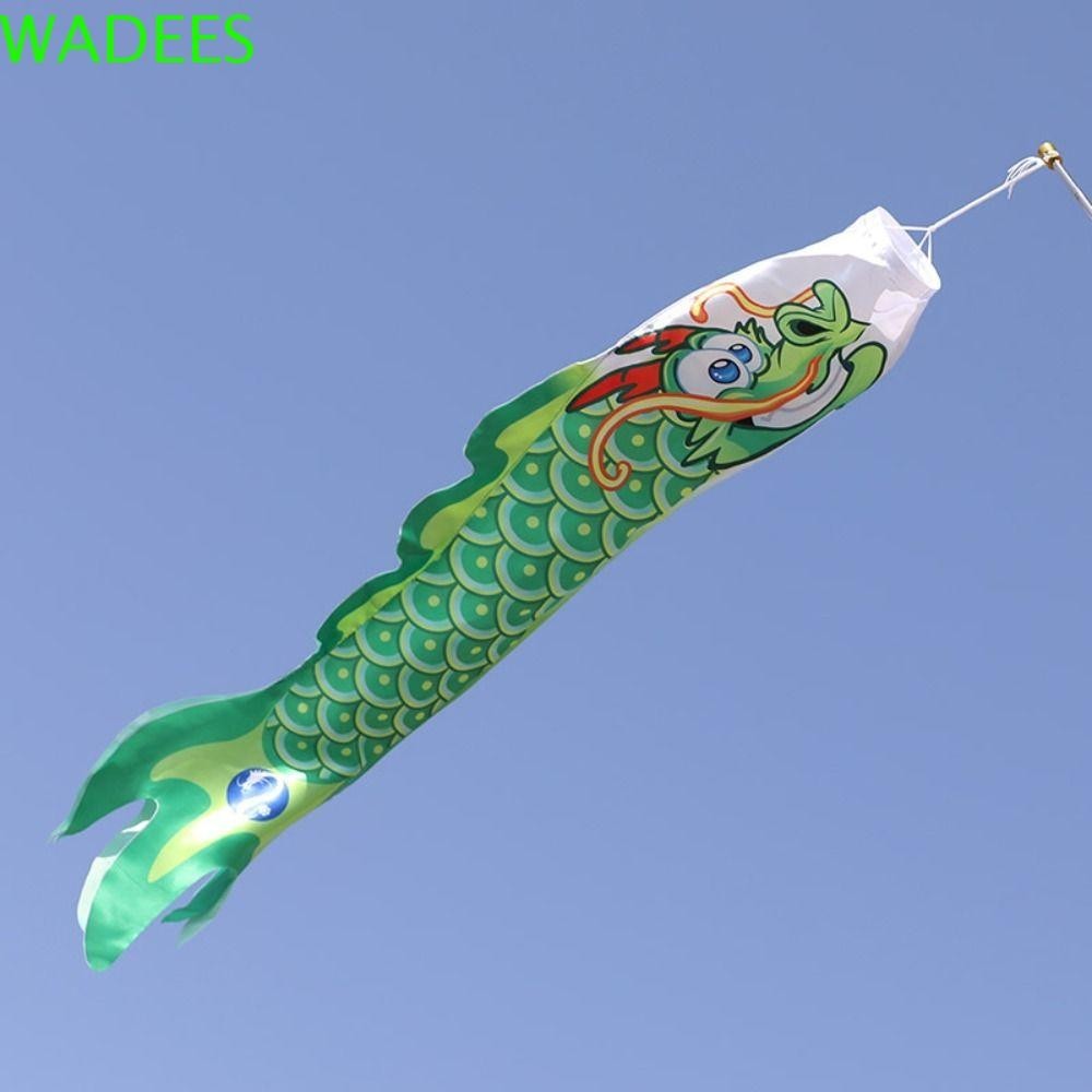 WADEES Fish Flag Japanese Style Satin Durable Cultural Goods Guide Flag ...