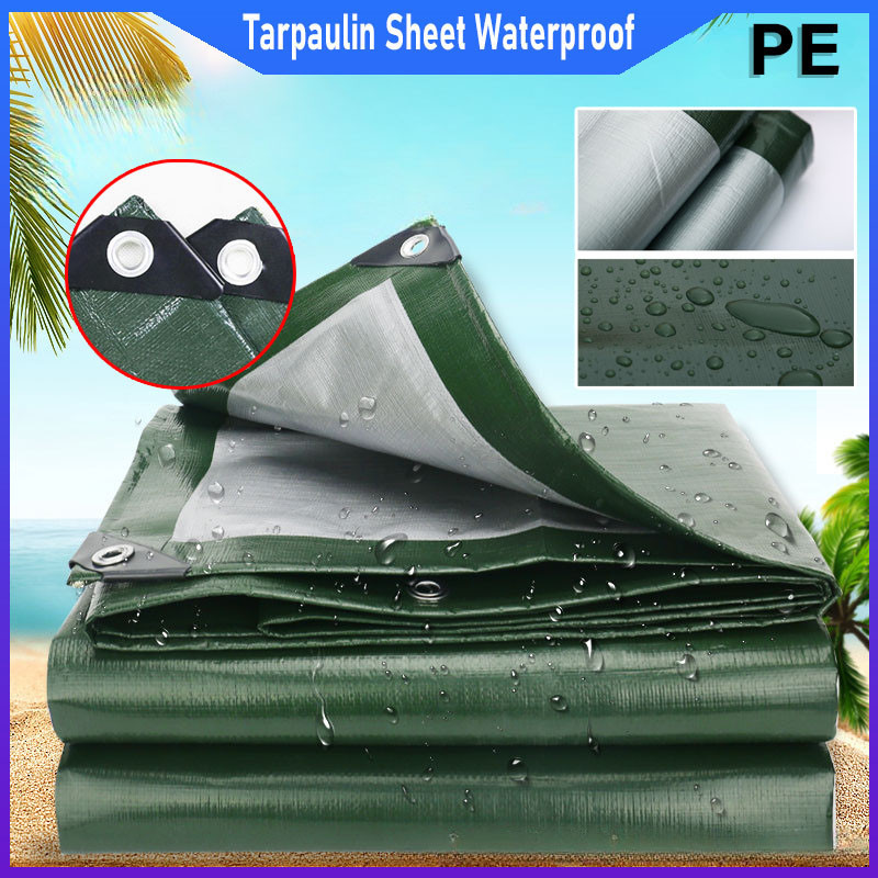 Tarpaulin Sheet Waterproof Tarp Outdoor Rainproof Cloth PE tarpaulin ...