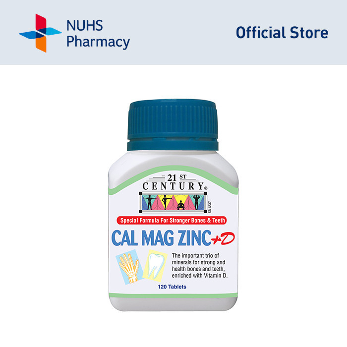 21st Century Cal Mag Zinc + Vitamin D 120 Tablets [NUHS Pharmacy] | Shopee Singapore