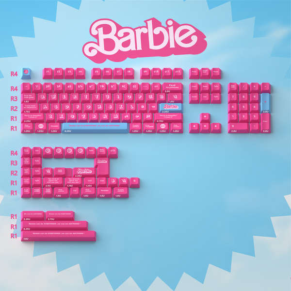 Wen Shao Barbie Keycap Original Design Original Factory Height PBT Five ...