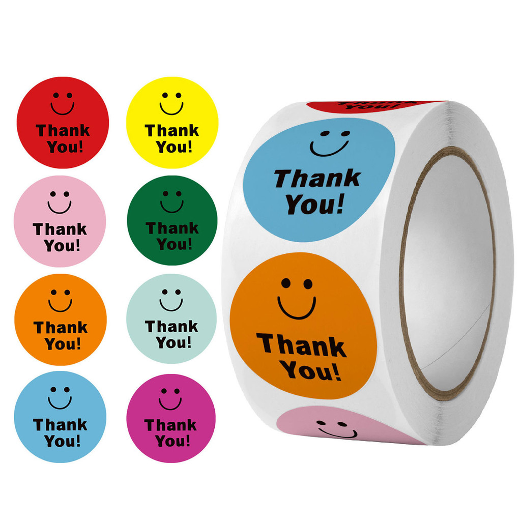 500pcs/Roll Preschool Teacher Reward Stickers - Round Smiley Face Emoji ...