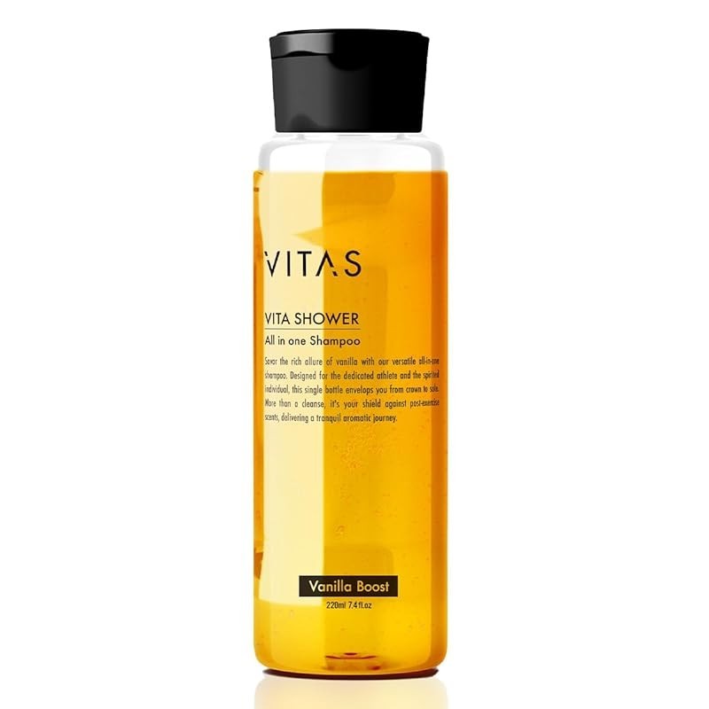 VITAS Vitashower All-in-One Shampoo Bottle, highly moisturizing and ...