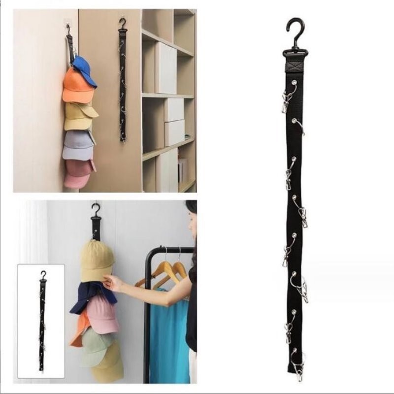 Wardrobe Storage DIY Hanger 8 Clips Hanging Closet Organizer Caps ...