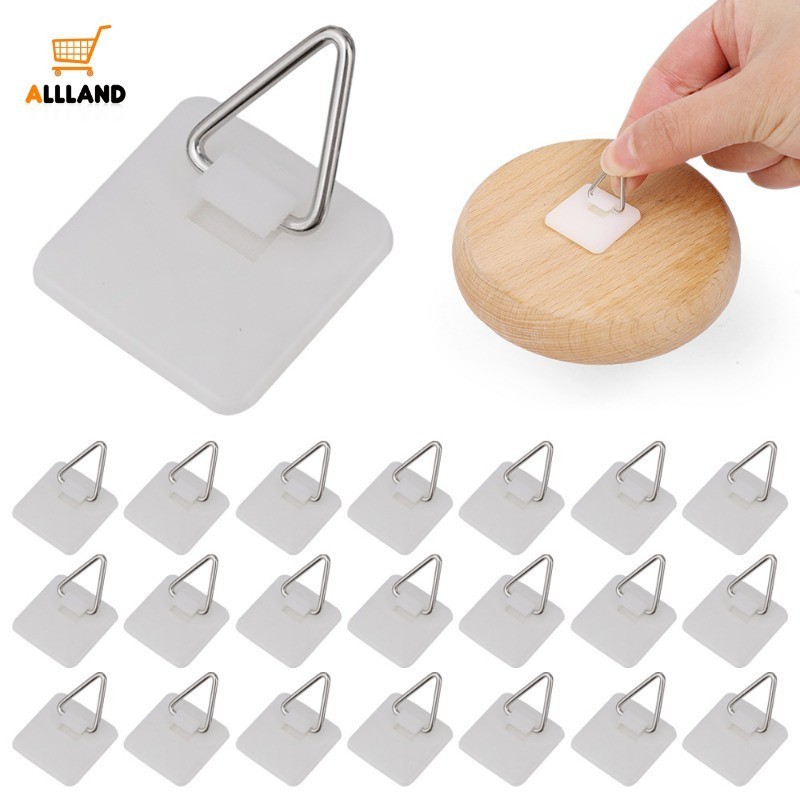 10Pcs Invisible Adhesive Disc Plate Hangers Self-Adhesive Plastic ...