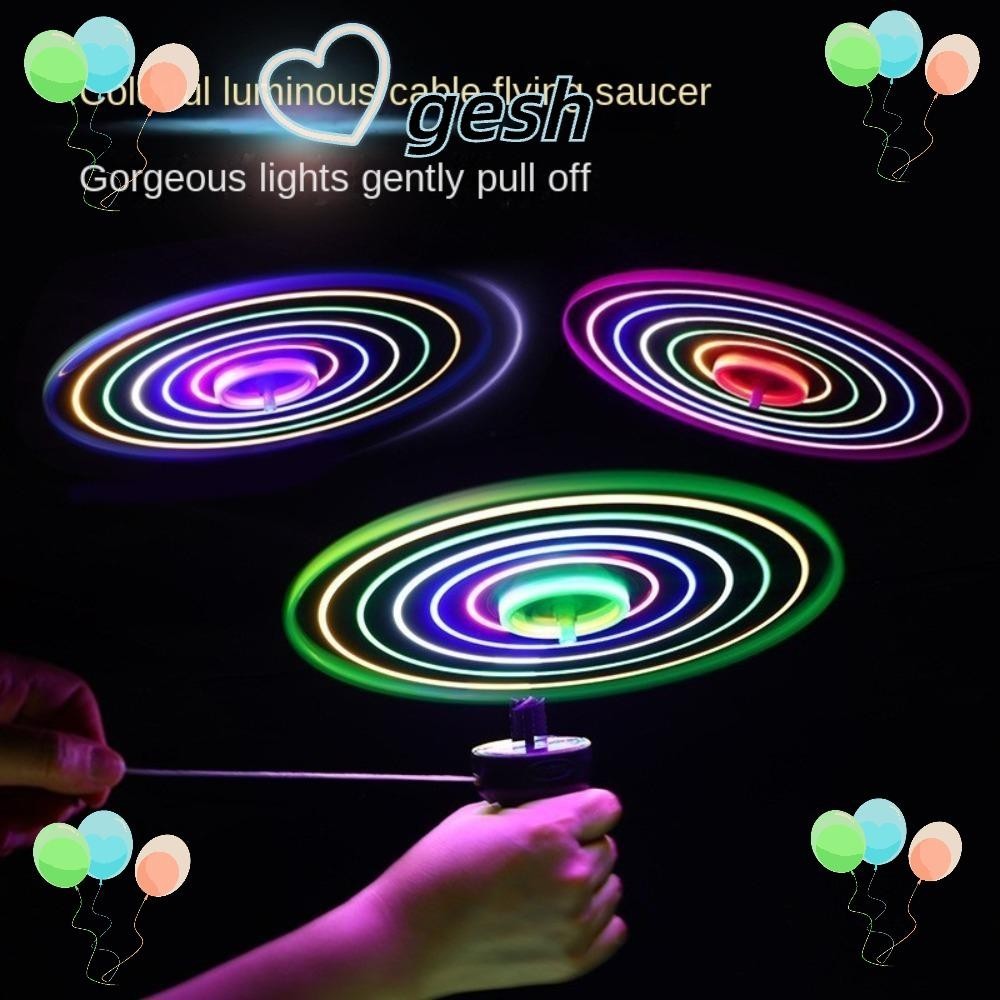 GESH1 Propeller Toys, Spinning Flyer Hand-push Pull String Flying Toy ...